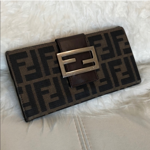 Fendi | Bags | Authentic Fendi Ff Long Wallet | Poshmark